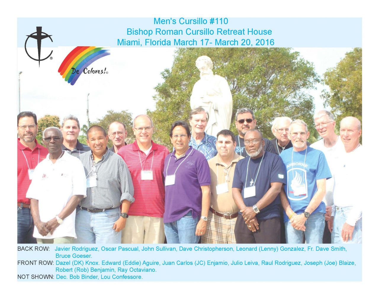 Men’s Cursillo #111 – August 3, 2017 | Catholic Cursillo Movement in Miami